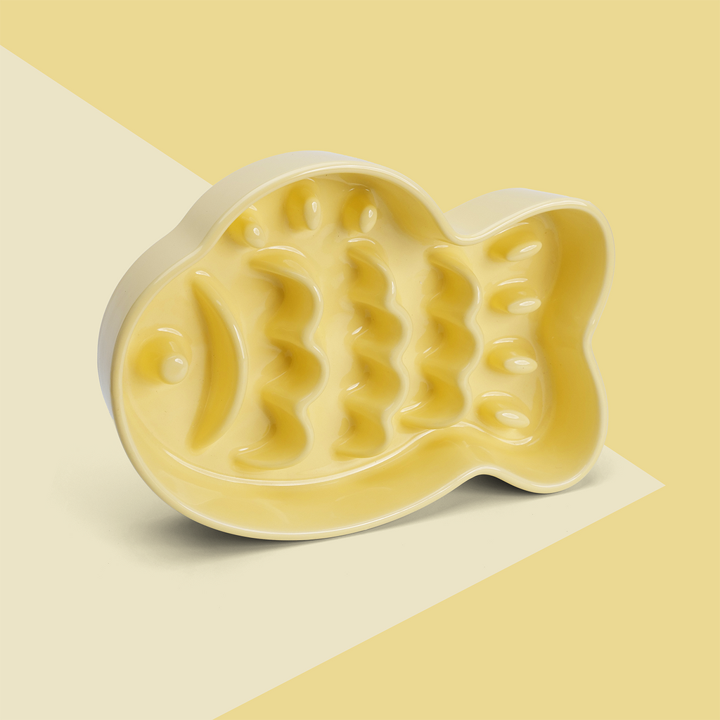 Taiyaki Slow Feeder Ceramic Dog Bowl | Henlo Pets